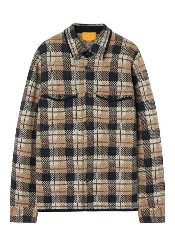 Guest In Residence Cashmere Checked Shirt - Camel
