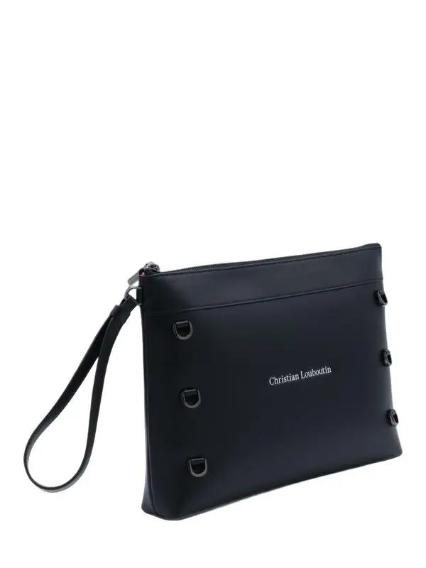 CHRISTIAN LOUBOUTIN Kosmica Leather Pouch - Black
