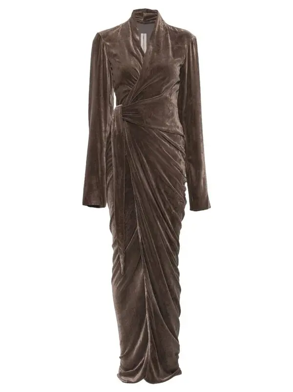 Rick Owens Draped Maxi Dress - Grey