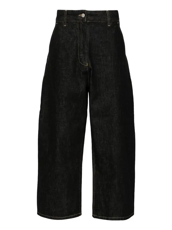 STUDIO NICHOLSON PRE Cropped Denim Jeans - Black