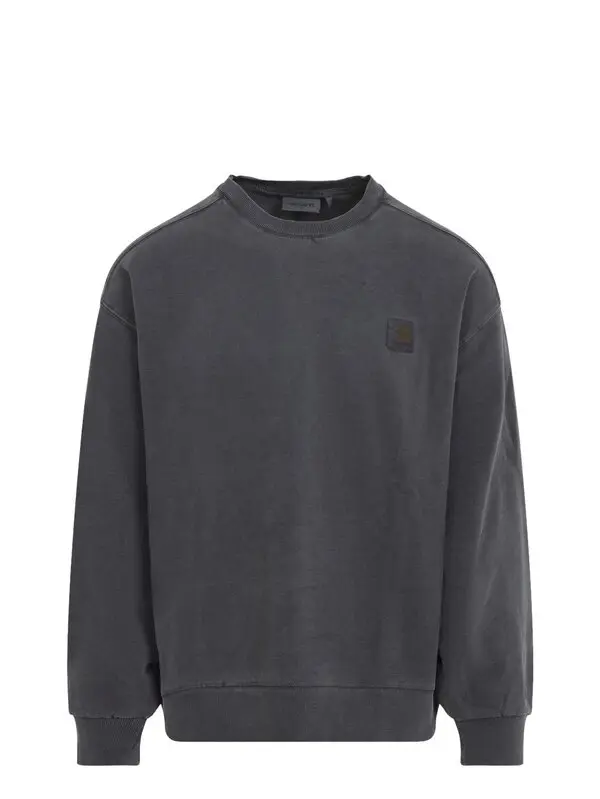Carhartt Work In Progress Logo Cotton Sweatshirt - Black