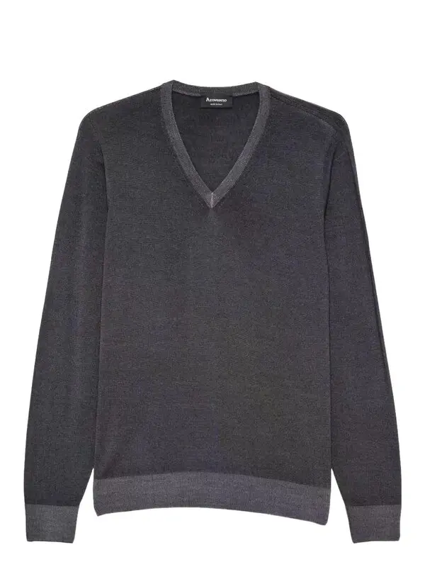 AROVESCIO V-neck Sweater - Grey