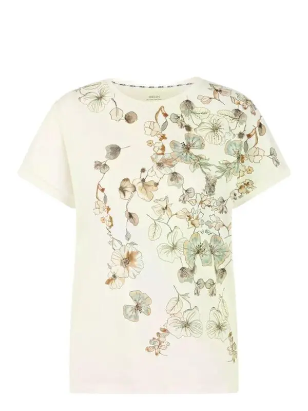 MARCCAIN Floral-print T-shirt - Neutrals