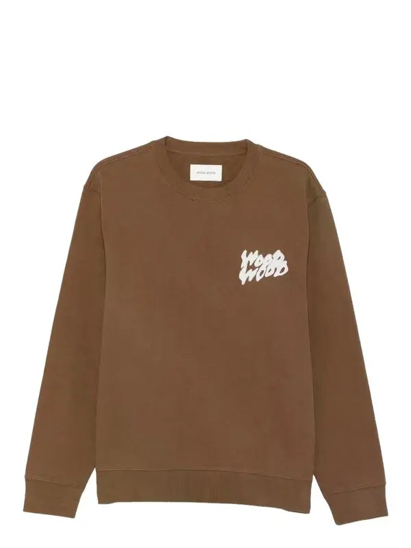 Wood Wood Logo-print Sweater - Brown