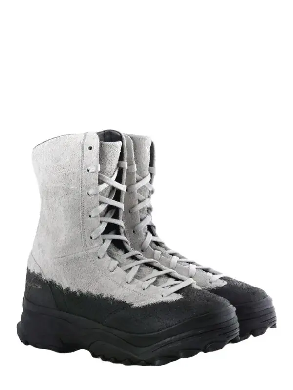 Y3 Suede Panelled Boots - Grey