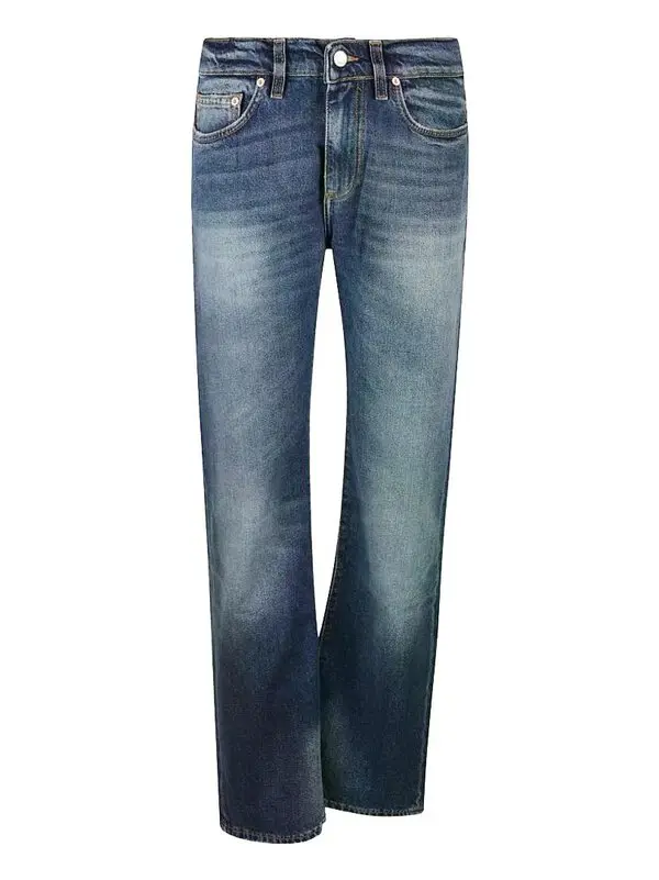 DONNA BRASIL Faded Straight-leg Jeans - Blue
