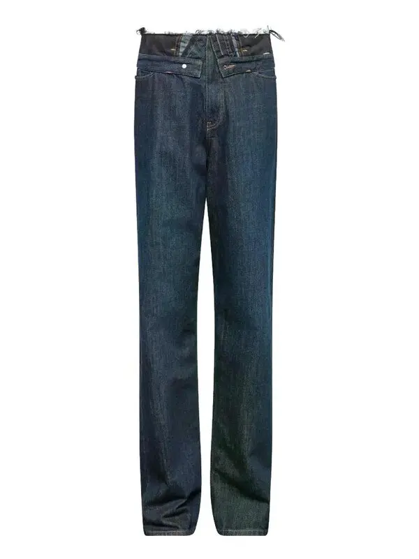 MAISON MARGIELA Raw-edge Straight-leg Jeans - Blue