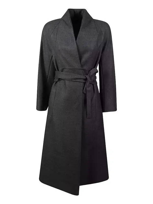 Max Mara Belted Coat - Grey