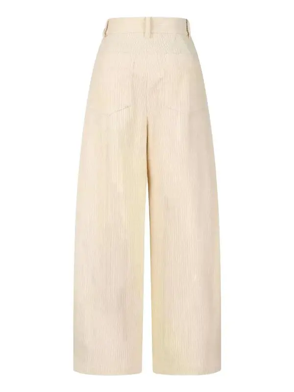 STUDIO TOMBOY Corduroy Pintuck Trousers - Neutrals