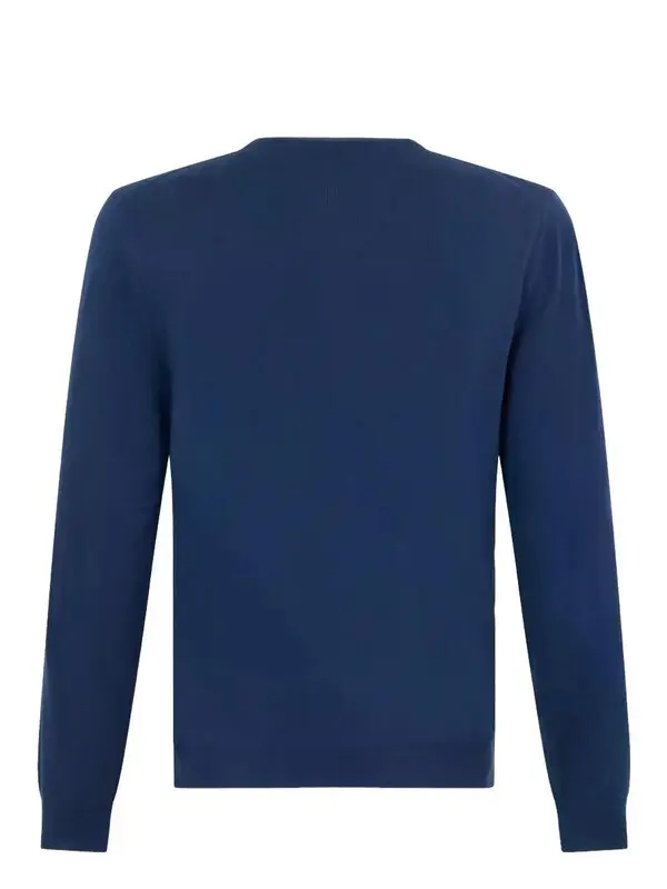 SLOWEAR Crew-neck Long-sleeve Sweater - Blue
