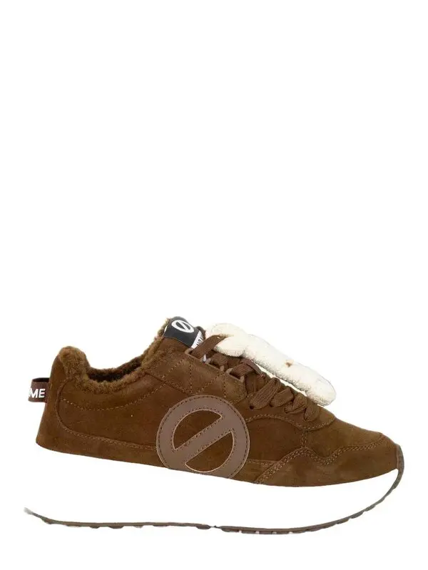 NO NAME Carter Logo-patch Suede Sneakers - Brown