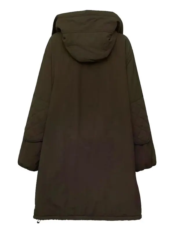 N°21 Quilted-panel Parka - Green