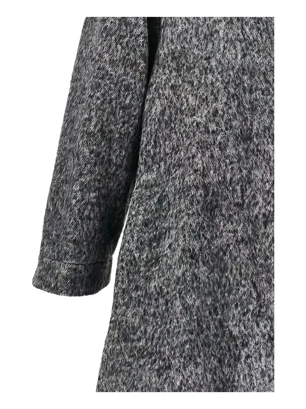 Emporio Armani Melange Concealed-fastening Coat - Grey