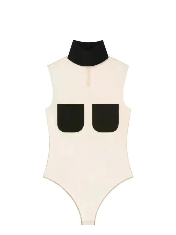 COURREGES Two-pocket Illusion Bodysuit - Black