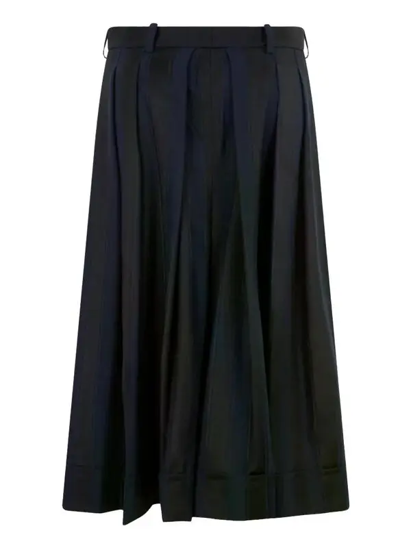 VIVIENNE WESTWOOD Stripe-pattern Plleated Midi Skirt - Black