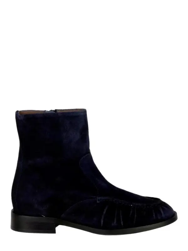 Status Ruched Ankle Boots - Blue