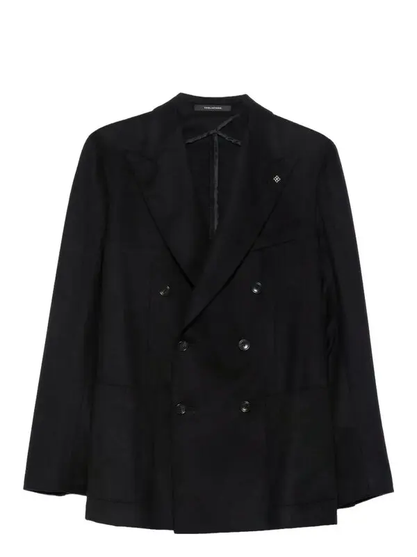 Tagliatore Double-breasted Peak-lapels Blazer - Blue