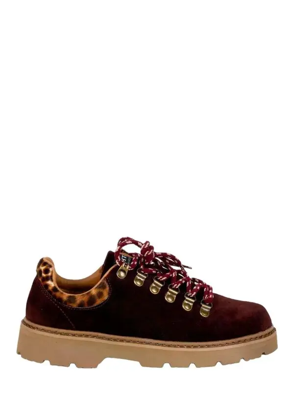 Stokton Bravon Leopard-print Panelled Velvet Shoes - Red