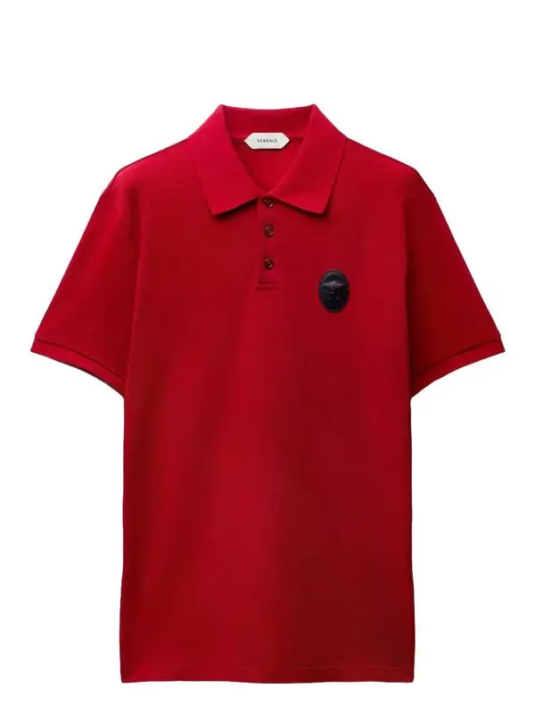 Versace Cotton Piqué Polo - Red