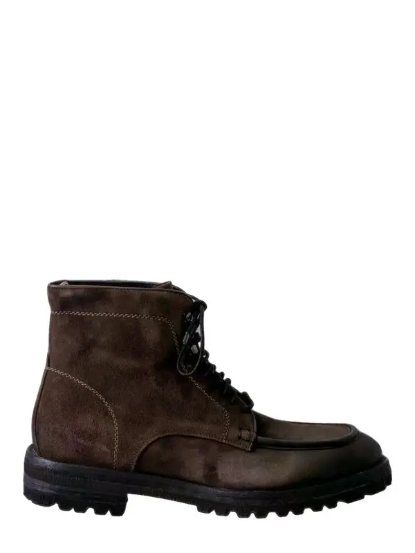 LES HÉRITIERS Lace-up Suede Hiking Boots - Brown