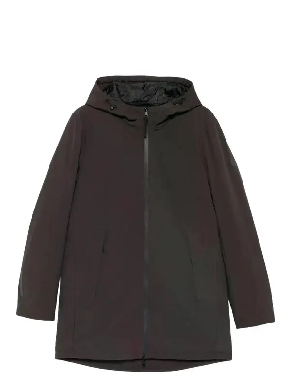 PEOPLE OF SHIBUYA Fuji Hooded Zip-up Coat - Brown