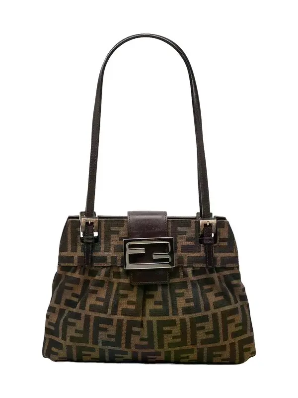 Fendi 2000-2010 Small Zucca Canvas Shoulder Bag - Brown