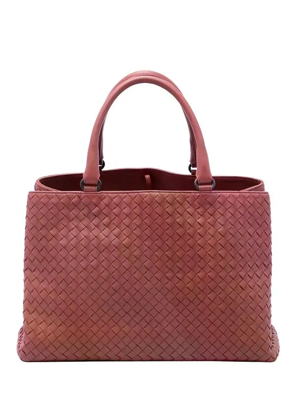 Bottega Veneta 2012-2026 Nappa Intrecciato Milano Tote Bag - Red