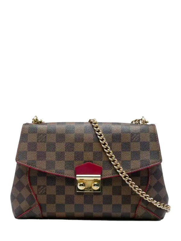 LOUIS VUITTON 2016 Damier Ebene Caissa Clutch Shoulder Bag - Brown