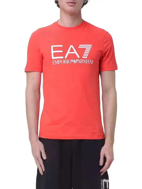 EA7 Logo-print T-shirt - Red