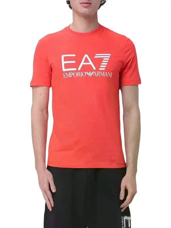 EA7 Logo-print T-shirt - Red