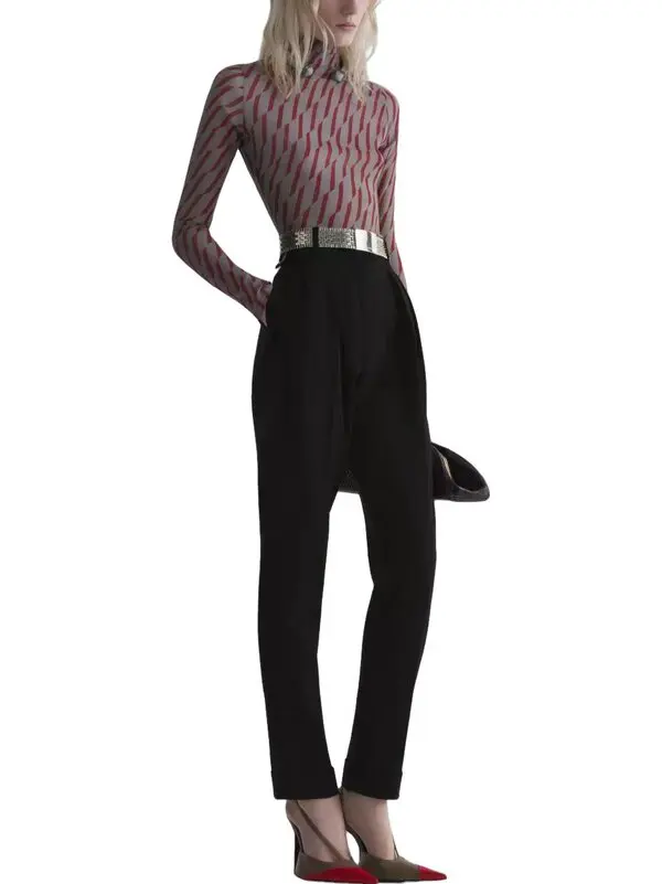 MUGLER Carrot Pants - Black