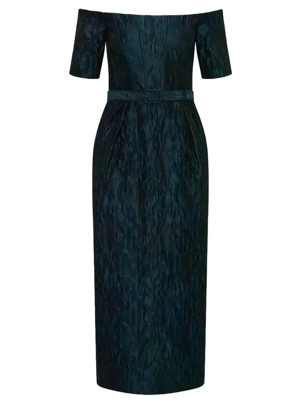 Rebecca Vallance Cascades Midi Dress - Blue
