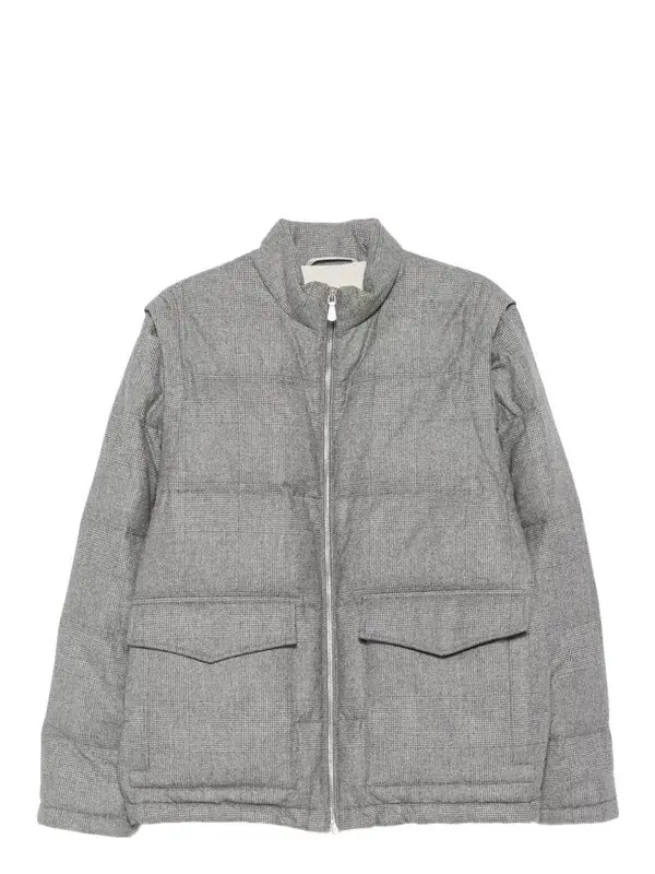 Eleventy Flap-pocket Padded Jacket - Grey