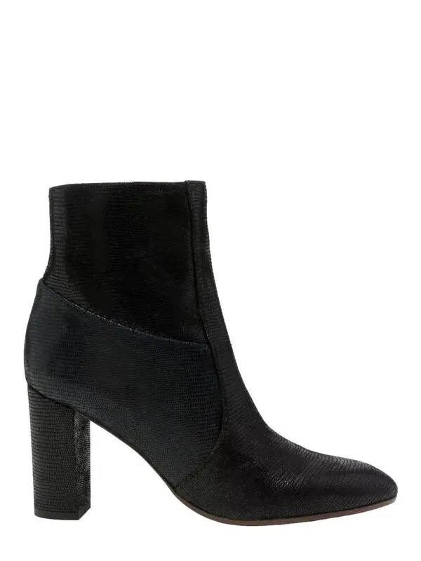 Chie Mihara Etyu Lizard-effect Leather Ankle Boots - Black