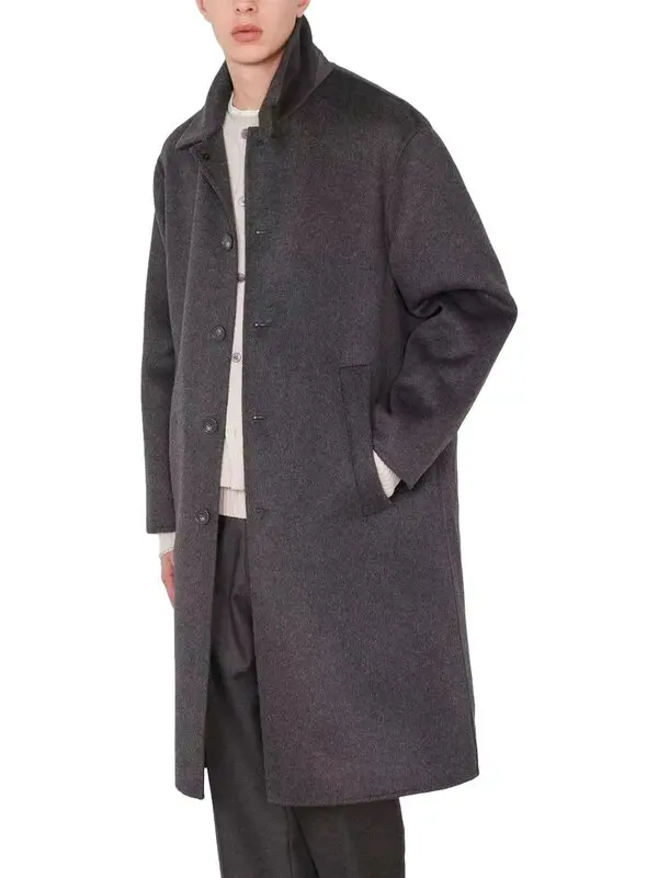 Officine Générale Braxton Button-fastening Wool Coat - Grey