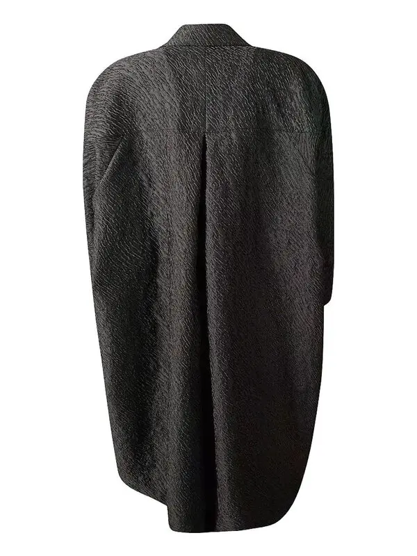 Max Mara Jacquard-effect Notch-lapel Coat - Grey