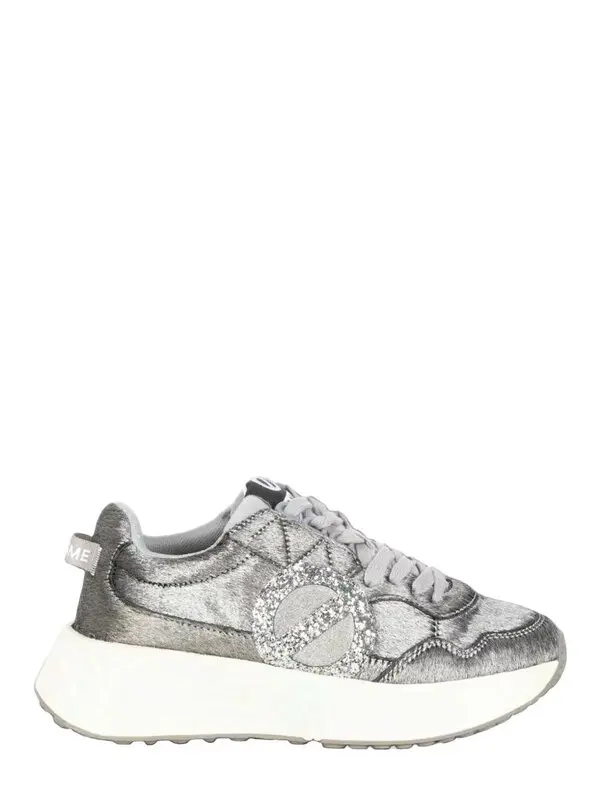 NO NAME Carter Glitter-logo Metallic Sneakers - Grey