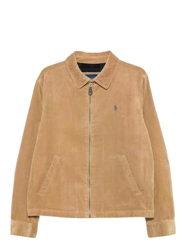 Polo Ralph Lauren Corduroy Logo-embroidered Jacket - Neutrals