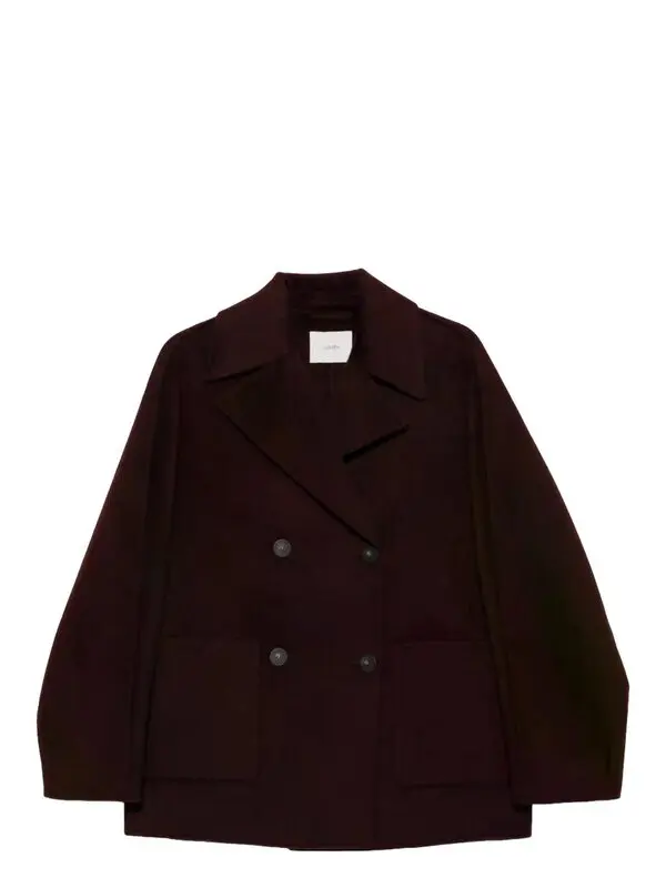 JOSEPH Flavia Double-breasted Peacoat - Red