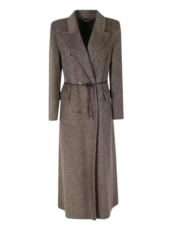 Seventy Double-breasted Belted Coat - Brown