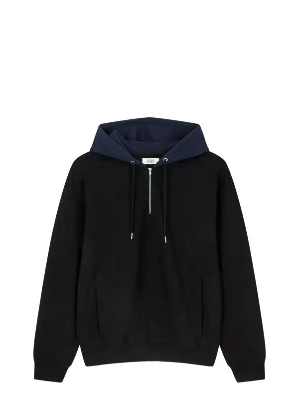 STUDIO TOMBOY Half-zip Drawstring Hoodie - Black