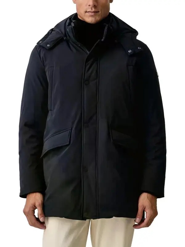 Karl Lagerfeld Hooded Logo-plaque Jacket - Blue