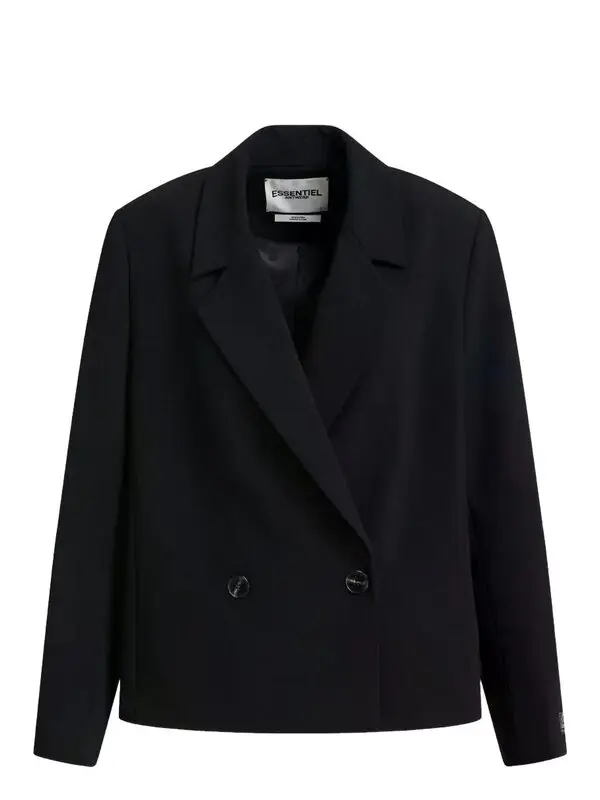 Essentiel Antwerp Kosy Double-breasted Oversized Blazer - Black
