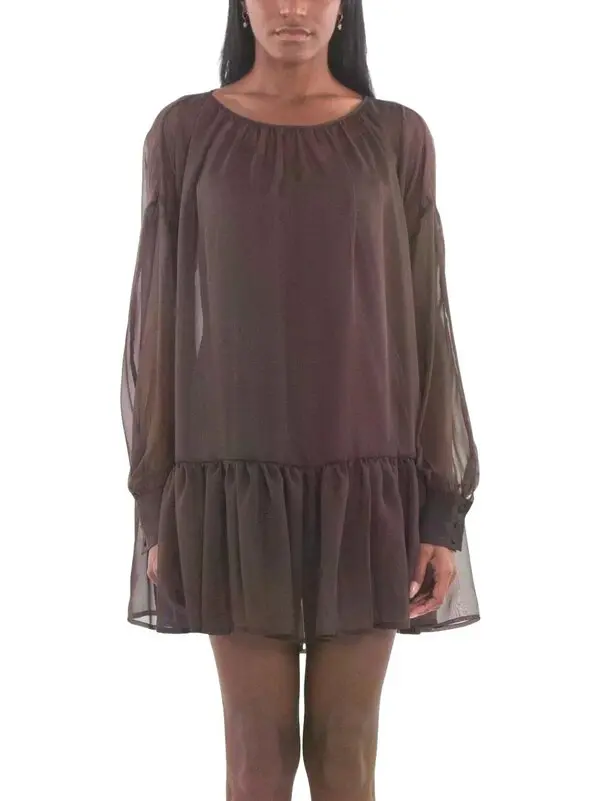 ANIYE BY Ivette Ruffled Mini Dress - Brown