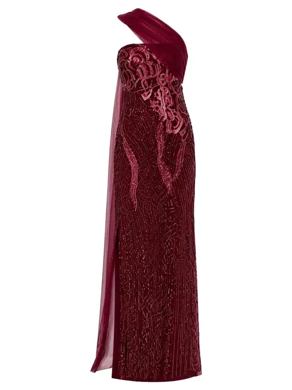 RAISHMA Natalia Plum Gown - Red