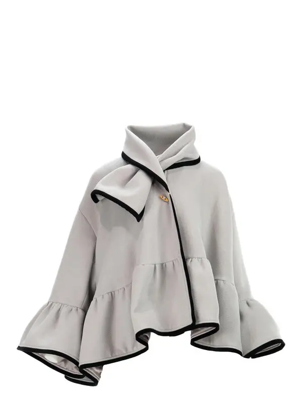 KRISTINIT Wool Dzidra Cape - Grey