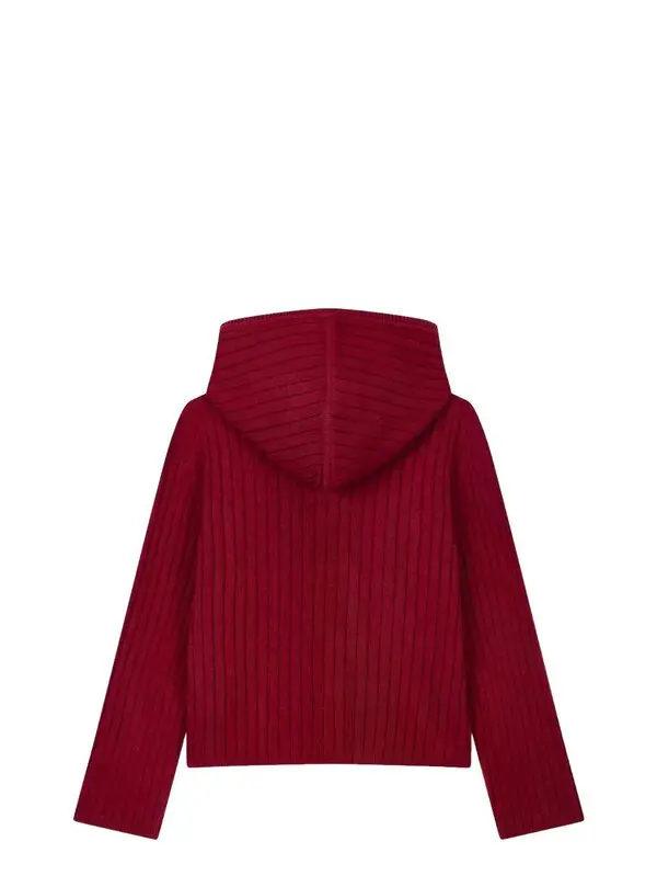 STUDIO TOMBOY Ribbed-knit Hoodie - Red