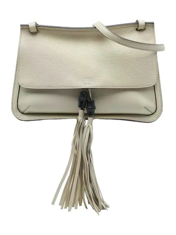 Gucci 2016-2026 Medium Leather Bamboo Daily Crossbody Bag - Brown