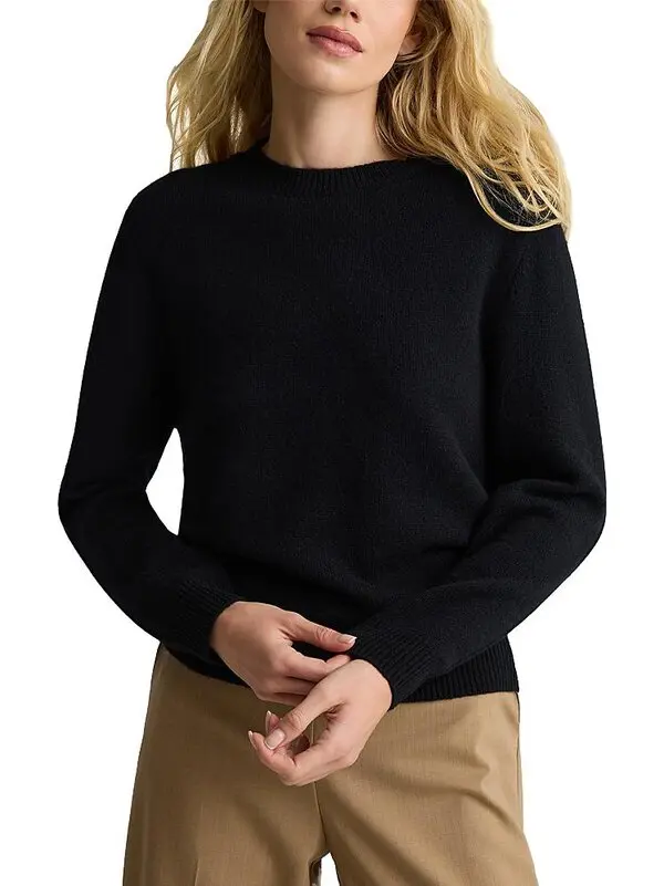 St. John Cashmere Long Sleeve Sweater - Black