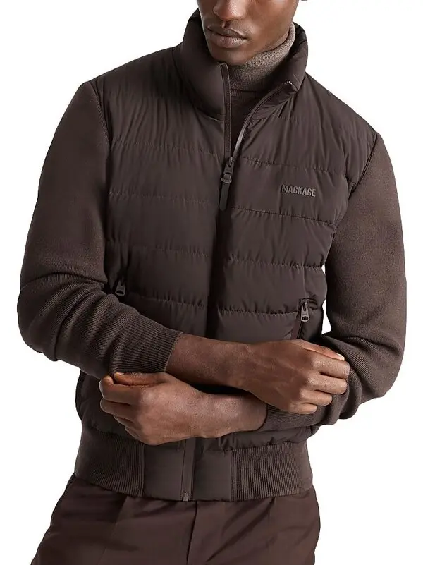 Mackage Haney City Hybrid Light Down Jacket - Coffee